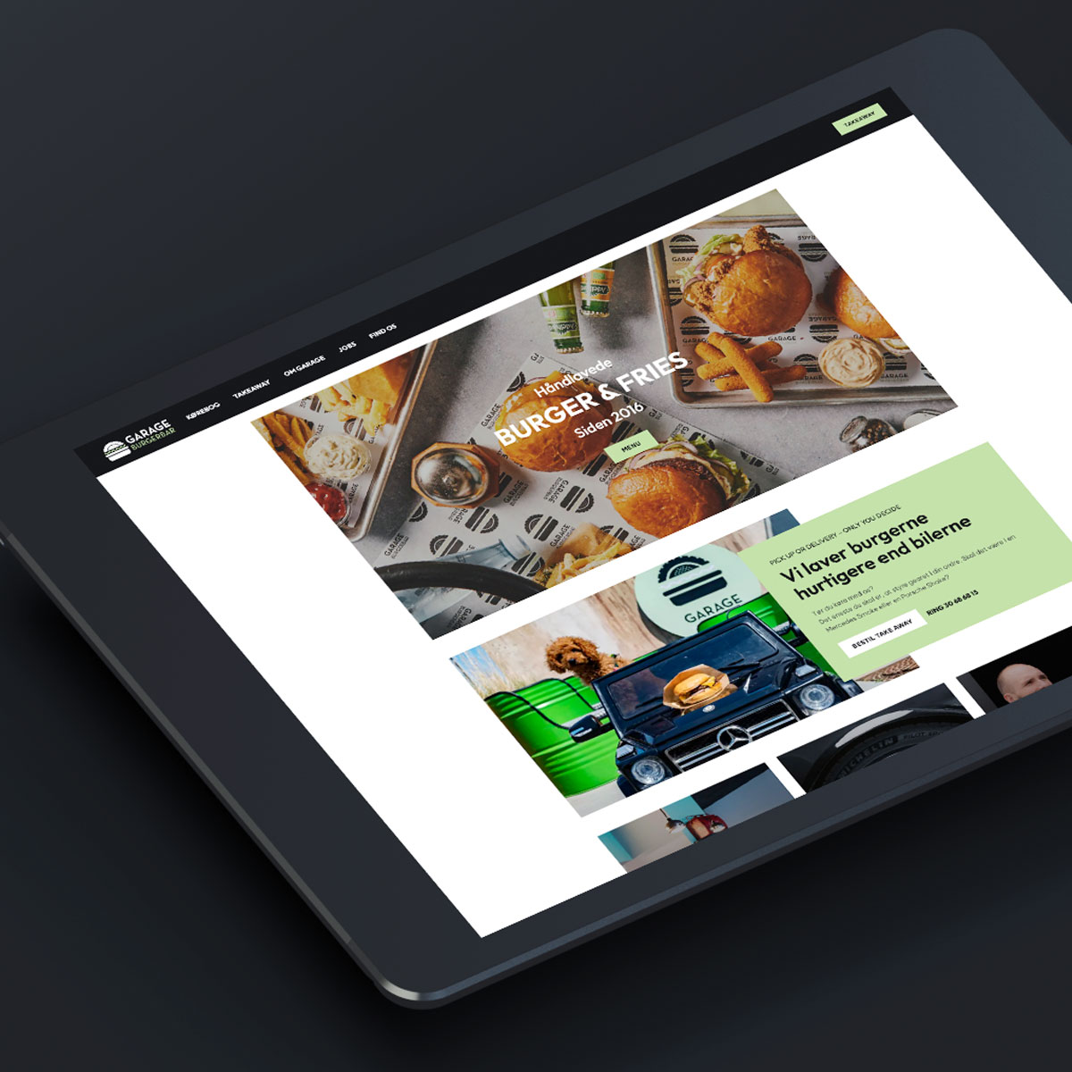 Garageburgerbar.dk - Redesign - SBMEDIA